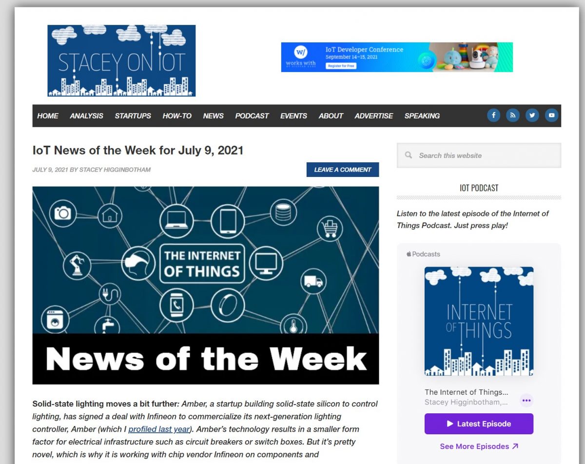 IoT News of the Week for July 9, 2021 – SensEI by TDK